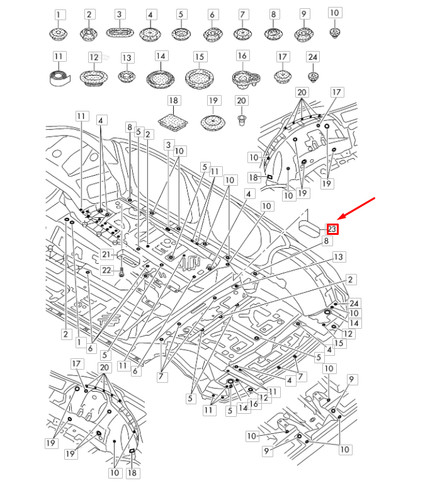 2017-2022 Audi Q7 4M Rear Jack Socket 4M0802847B | Genuine OEM