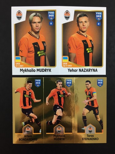 Mykhailo Mudryk Rookie RC Lot 2 Sticker Panini Fifa 365 2022 2023 (22 ...