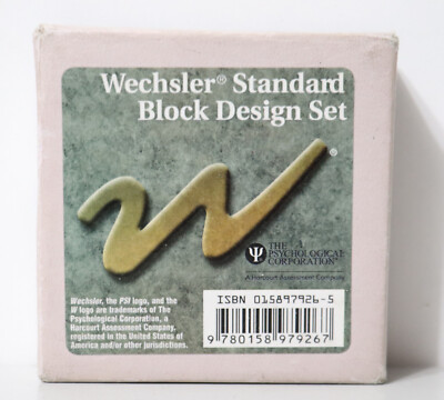 Wechsler Standard Block Design Set from WISC-IV | eBay