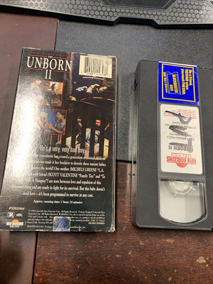 The Unborn II 2 VHS VCR Video Tape Used Movie Scott Valentine Michele ...
