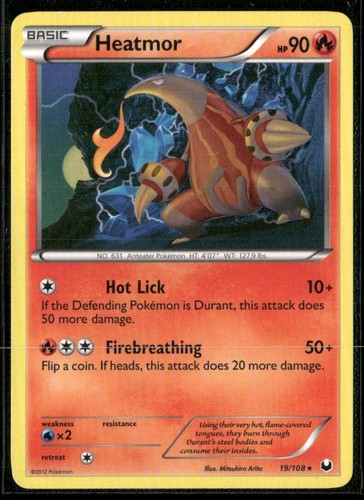 2012 Dark Explorers Set Pokemon Card 019 Heatmor NM | eBay