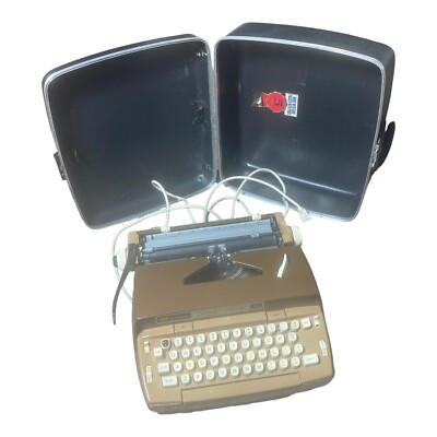 Vtg Smith Corona Coronet Automatic 10 Electric Brown Typewriter w Case ...