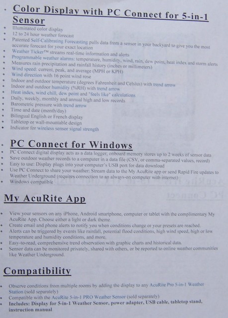 AcuRite 06006M Color Display for 5-in-1 Weather Sensors C31fde for sale ...