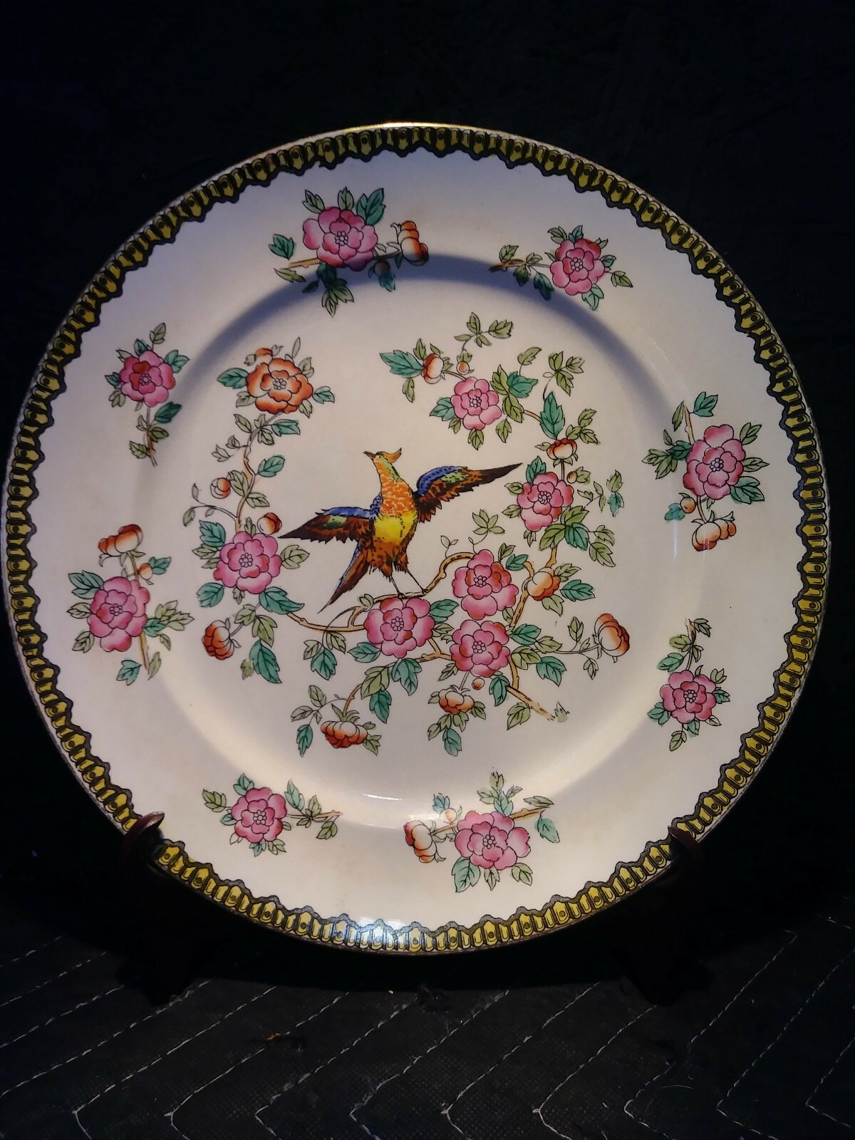 S. Fieldings Devon Ware 9 1/4” Dinner Plates “Old Bow” Pattern Antique ...