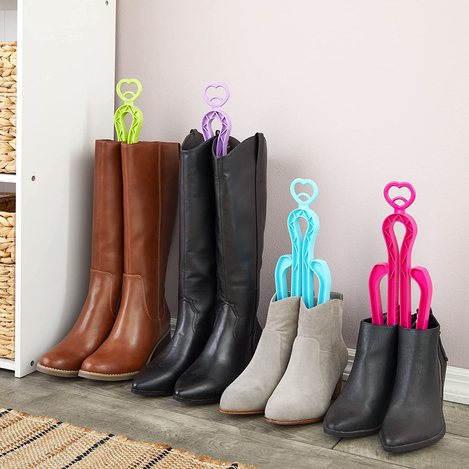 10 Pack Boot Shapers for Tall Boots - Folding Boot Trees, Support ...