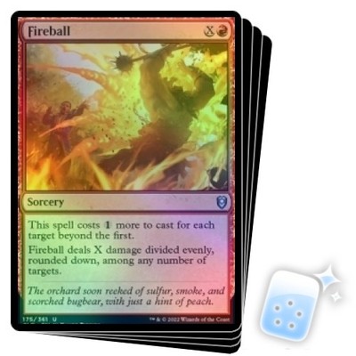 FOIL FIREBALL X4 Commander Legends: Battle For Baldur's Gate Magic MTG ...