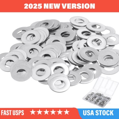 304 Stainless Steel Washers Flat Washer Assortment Set Value Kit,660 ...