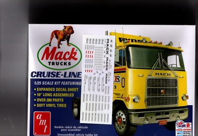 AMT 1062, Mack Cruiseliner Kit W/ Custom Mack Decal, 1:25th Scale ...