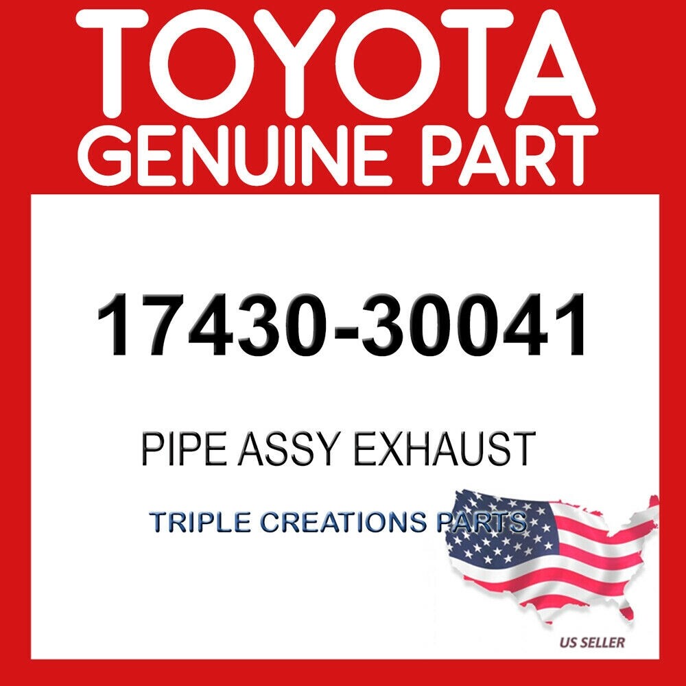 Toyota Genuine 1743030041 Pipe Assy Exhaust Tail 17430-30041 OEM | eBay