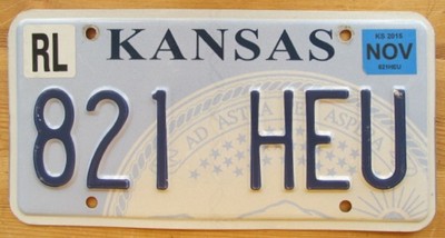 Kansas 2015 RILEY COUNTY License Plate NICE QUALITY # 821 HEU | eBay