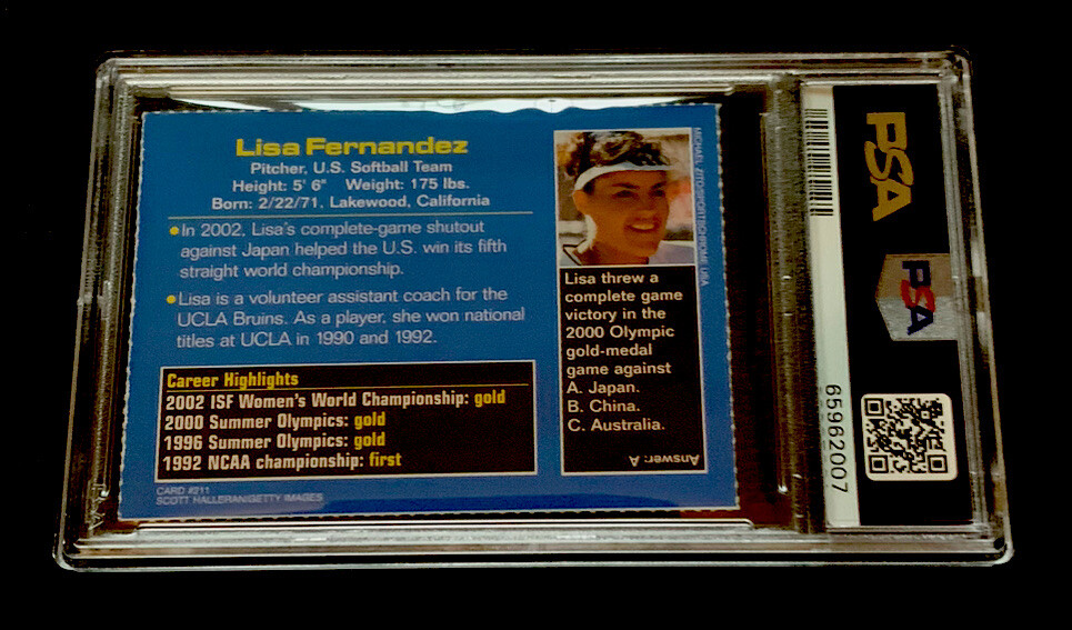 LISA FERNANDEZ AUTO PSA DNA Rare SI Sports Illustrated for Kids USA ...
