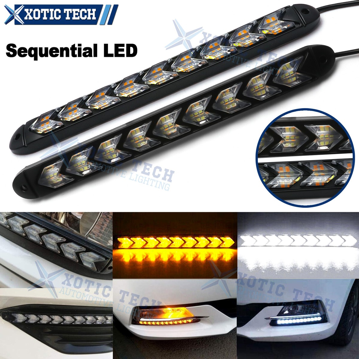 Amber Sequential Led Turn Signal Nilight Trailer Tail Light Bar With