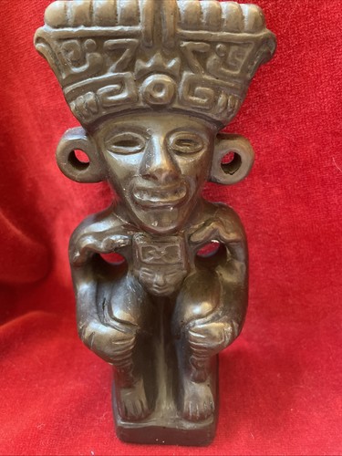 VTG Hand Carved Aztec Mayan Mesoamerican Stone Statue | eBay