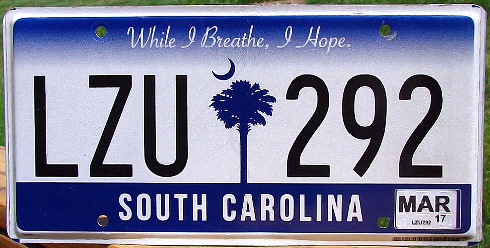 South Carolina New License Plates LWVNC Specialty License Plate | MyLO