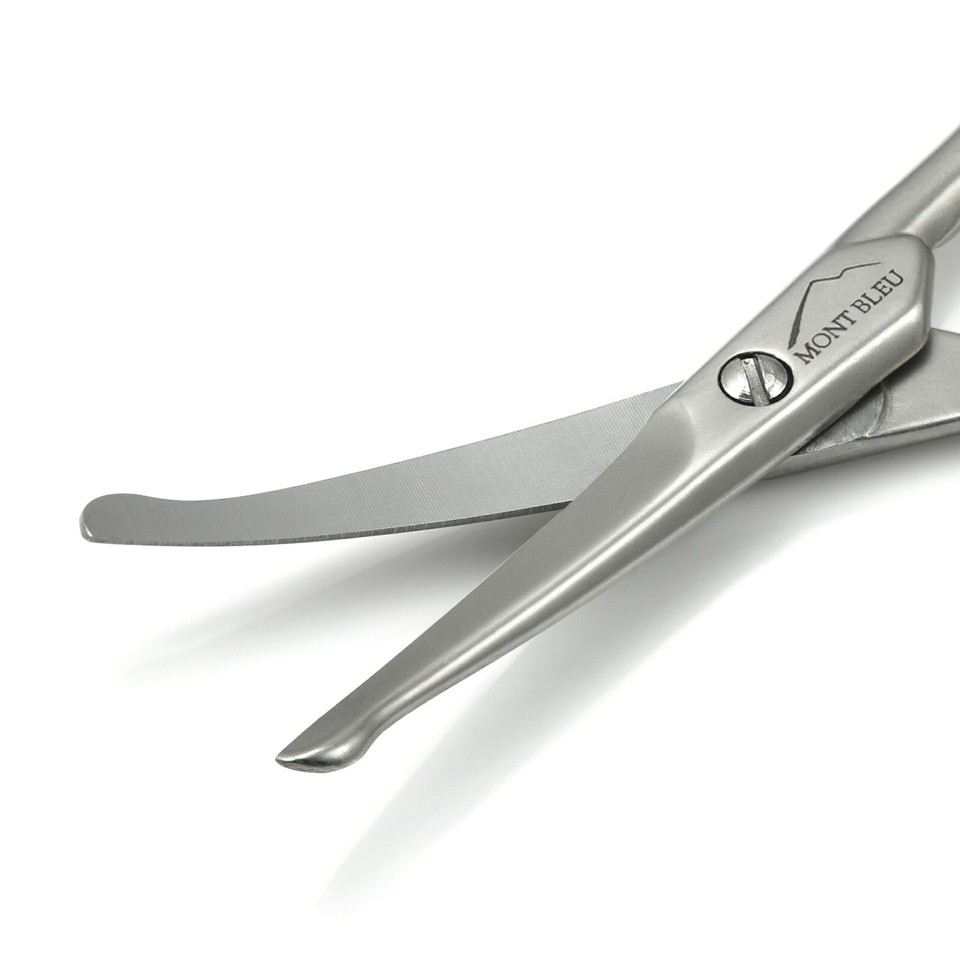 Mont Bleu Ear & Nose Hair Scissors, Curved Blades, Carbon Steel, Made ...