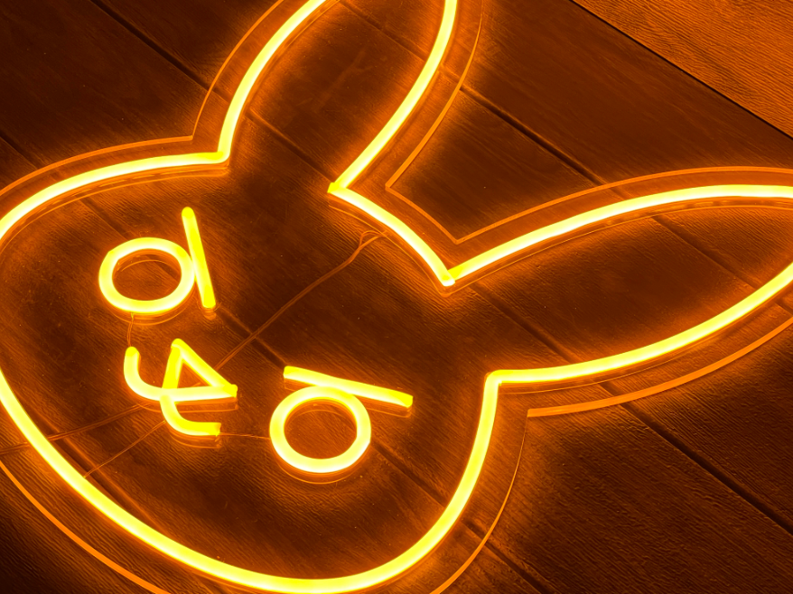 CUTE BUNNY NEON LIGHTS LED SIGN RAVE Decor Gift HOME ART OFFICE SALON ...