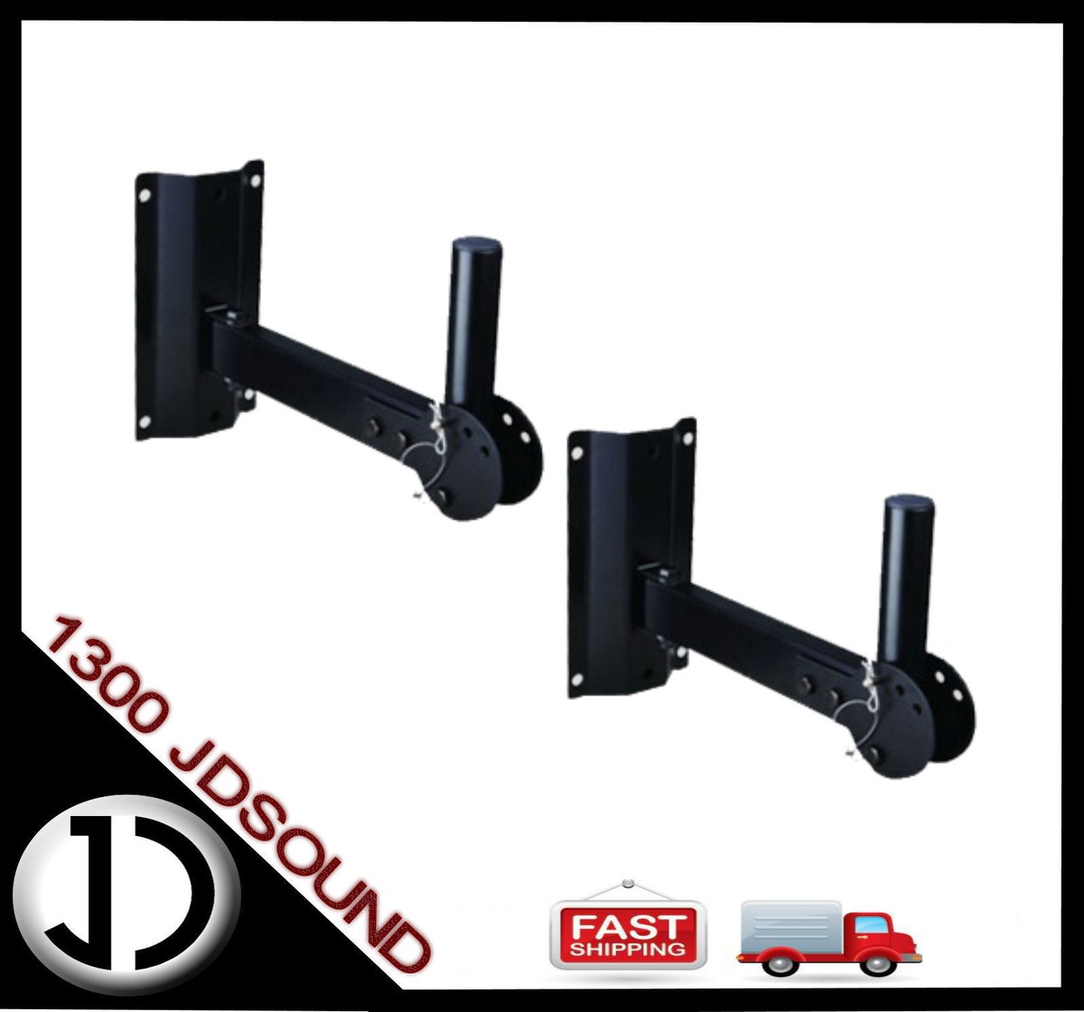 Heavy Speaker Wall Mount Speaker Wall Mounts W/ Sliding Clamps (pair)