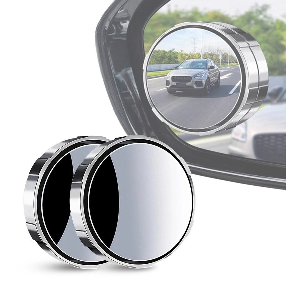 2Pcs Blind Spot Mirrors Round HD Glass Side for Car Convex 360° Rear ...