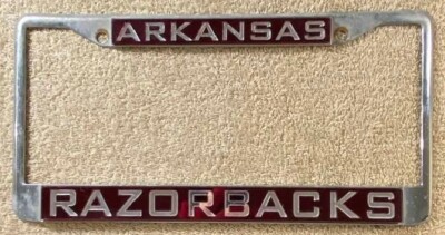 Arkansas Razorbacks Vintage Booster License Plate Frame University of ...