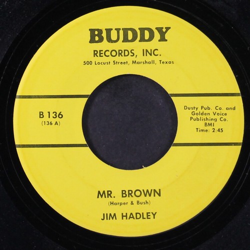 JIM HADLEY: mr. brown / loser's can't win BUDDY 7" Single 45 RPM | eBay