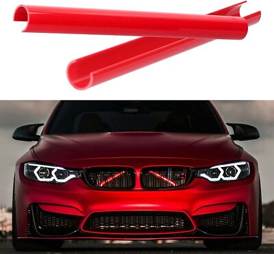 2x For BMW 1 2 3 4 Series G20/G29 Red Front Grille V Brace Strip Covers ...