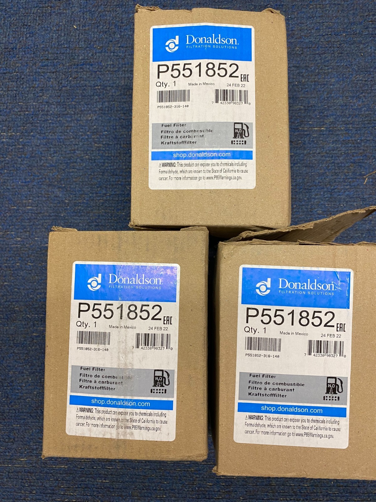 DONALDSON P551852 - Fuel filter cross reference