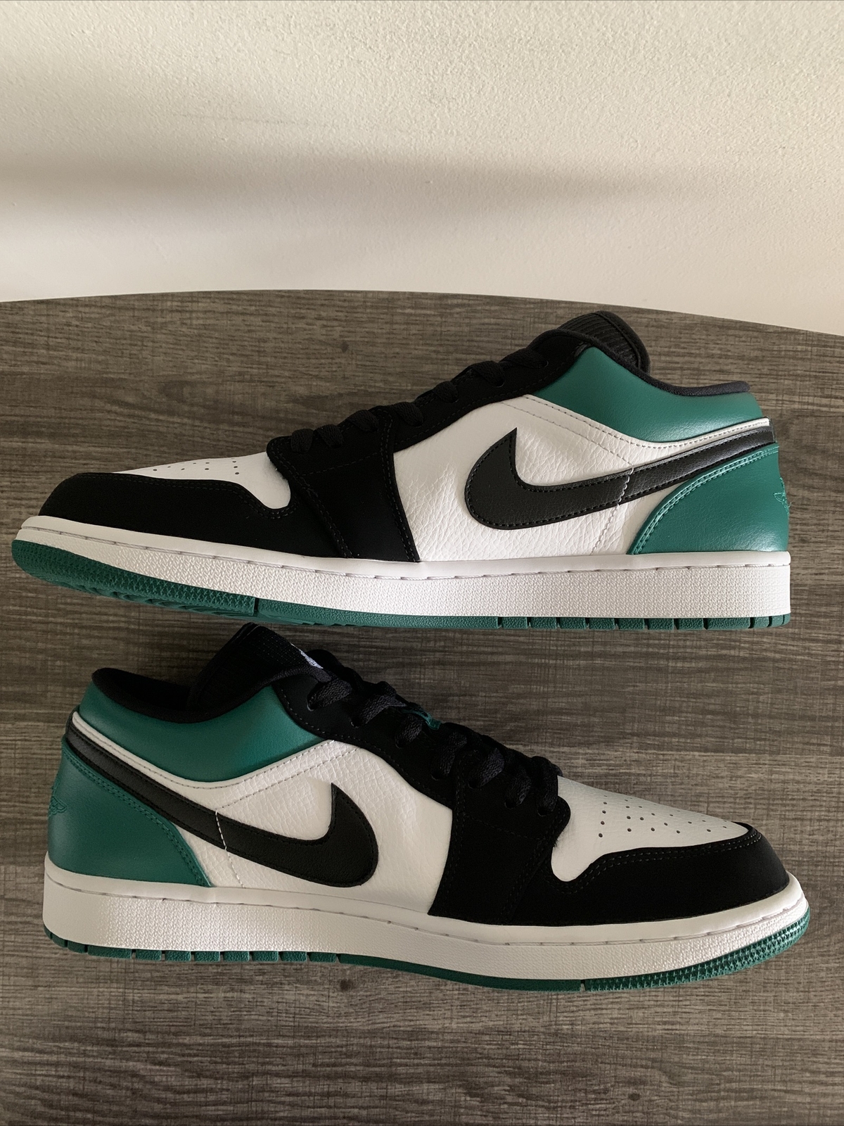 Size 12.5 - Jordan 1 Low Mystic Green Black Toe Pine Green Toe Noble ...