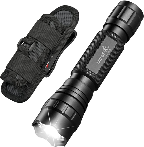 Tactical Flashlight with Holster, Single Mode LED Flashlight 1000 High ...