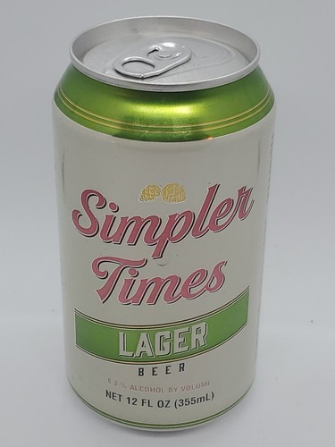 SIMPLER TIMES BREWING LAGER BEER MONROE WISCONSIN WI 12 oz. EMPTY CAN 6 ...