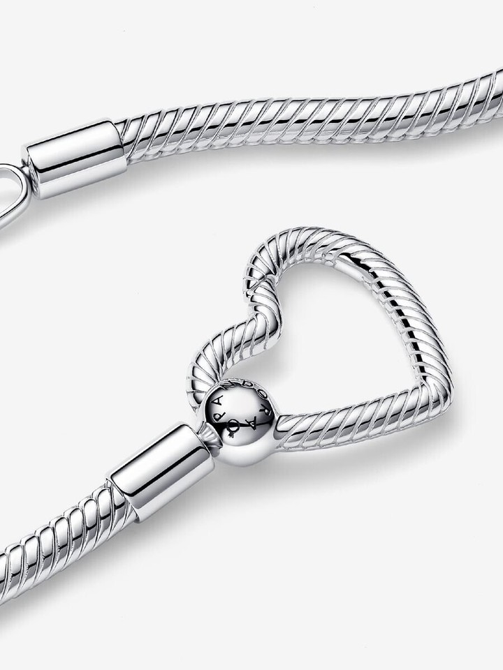 *New Authentic* Pandora Heart Closure Snake Chain Necklace- 393377C00 ...