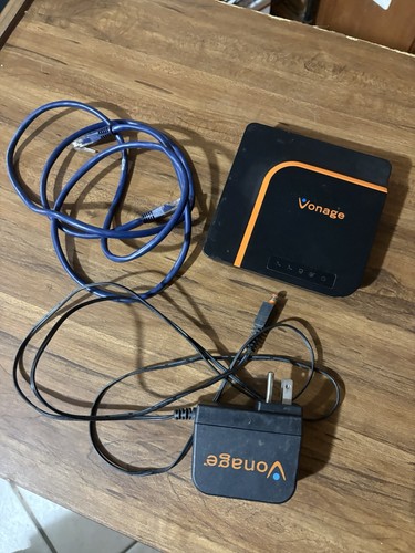 POWERS ON Vonage VDV22-VD Digital Telephone Adapter Box & Ac Adapter ...