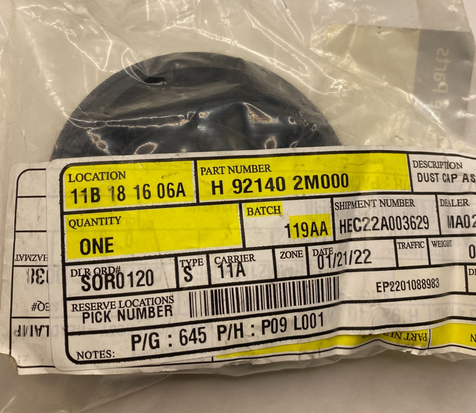 Hyundai Genuine Parts 92140-2M000 Low Beam Bulb Dust Cap -2010-2019 ...