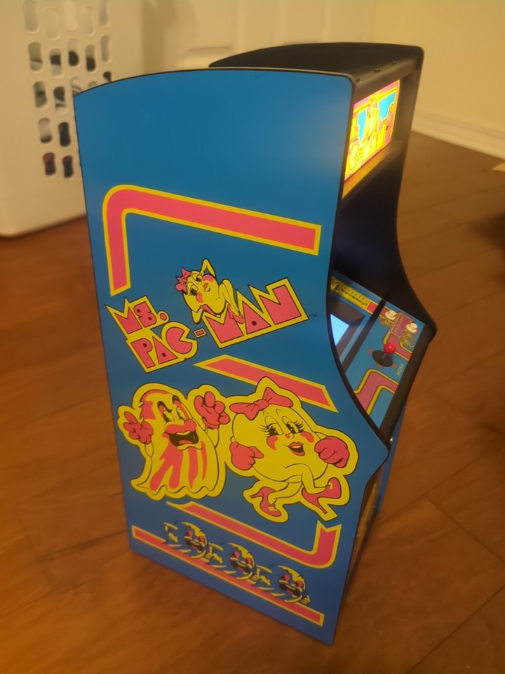 Numskull Quarter Arcade Ms. Pac-Man 1/4 Scale Mini Arcade Cabinet READ ...