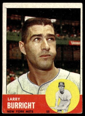 1963 Topps Baseball #174 Larry Burright New York Metts | eBay