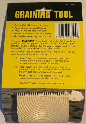 EMBEE ~ "Combination Graining Tool" ~ Make Grain Patterns In Paint ...