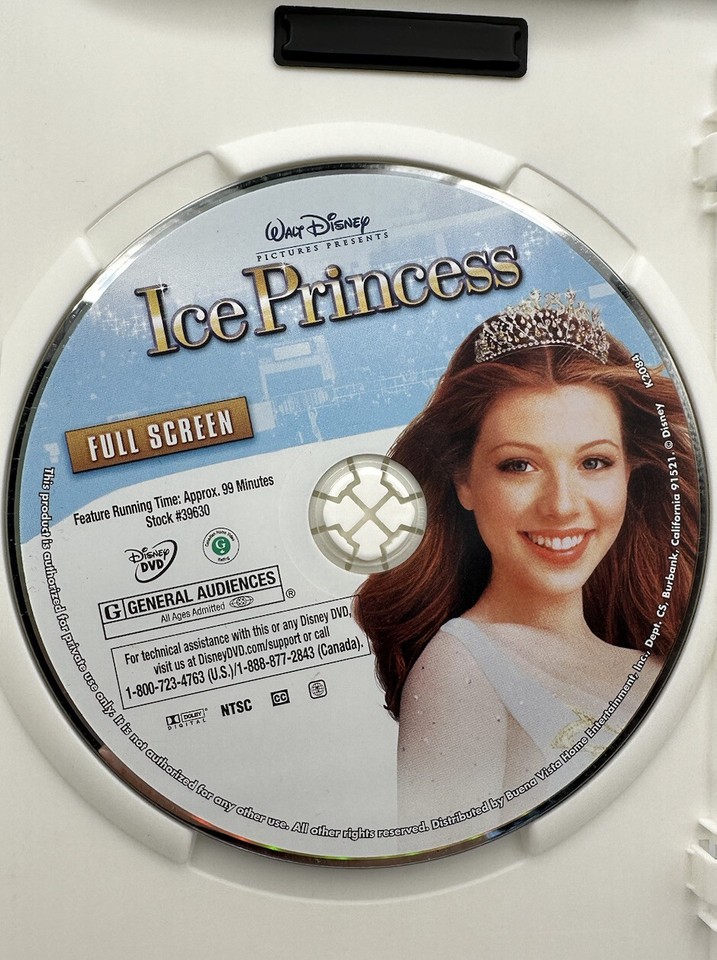 Ice Princess DVD Full-Screen Walt Disney Michelle Trachtenberg 2005 ...