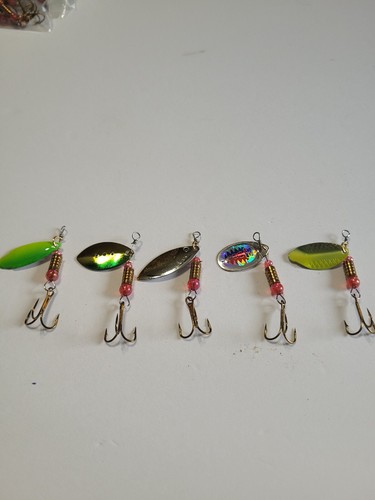 5pc Lot Spinnerbait Lures Fishing Spinner Lure Custom Multi COLORS ...