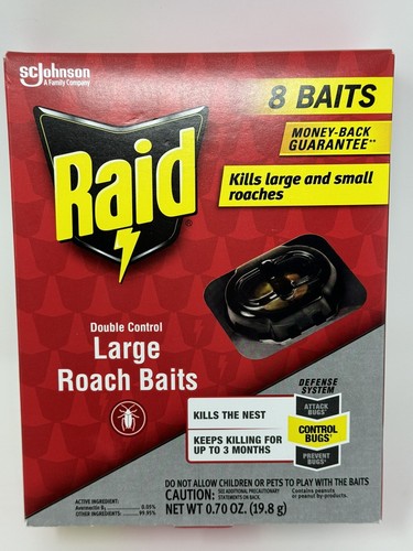 RAID Double Control Large Roach Baits, 8 ct. - SHIPS FREE! | eBay