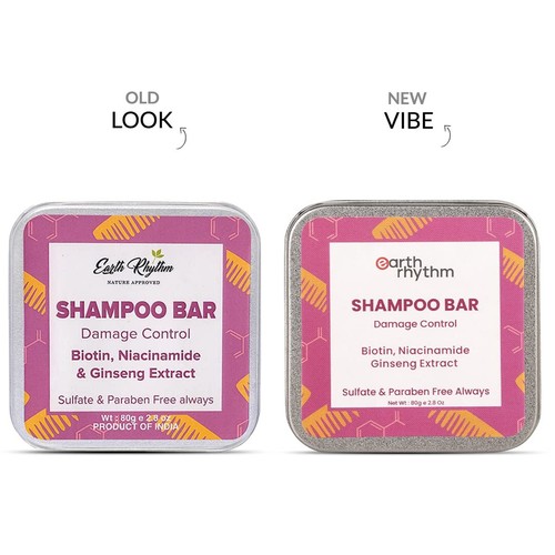 Earth Rhythm Damage Control Shampoo Bar With Biotin, Niacinamide ...