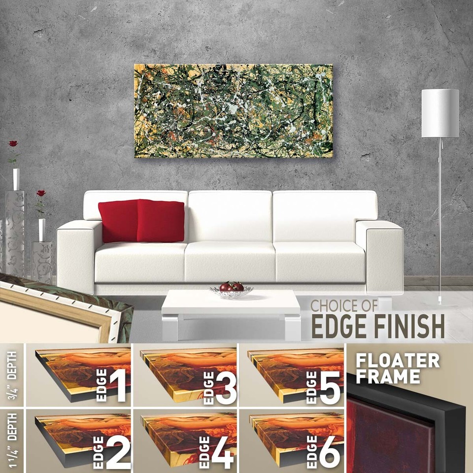 54W"x26H" NUMBER 8, 1949 by JACKSON POLLOCK - DRIP SPLATTER CHOICES of ...