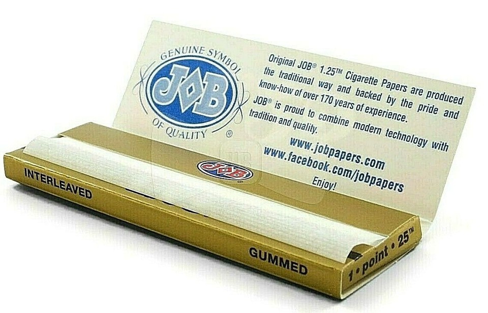 5x JOB Gold 1 1/4 1.25 Rolling Papers *Great Prices*FREE USA SHIPPING ...