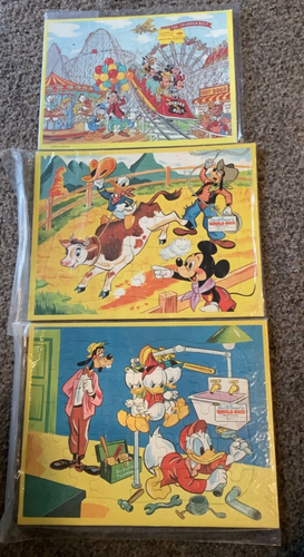 Vintage Disney Jaymar Picture Board Puzzle Mickey Mouse Club Lot of 3-L ...