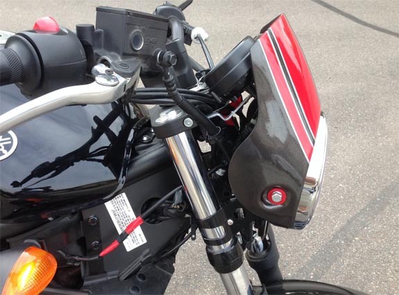 UNIVERSAL CAFE RACER BIKINI FRONT HEADLIGHT FAIRING FLYSCREEN ...