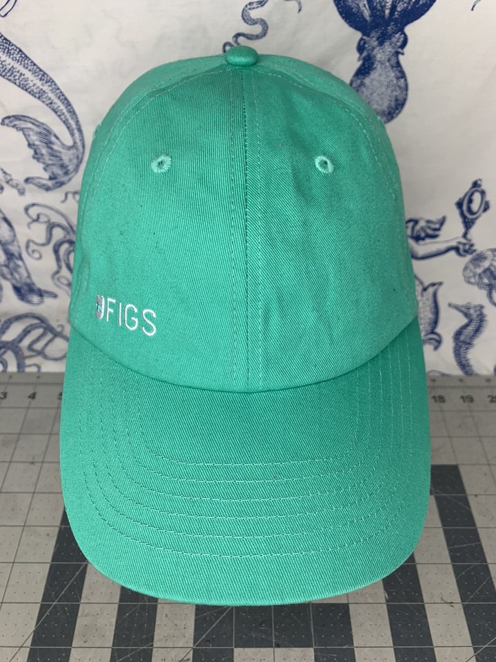 Figs Scrub Clothing Hat Adjustable Baseball Cap Green w/ White Logo ...