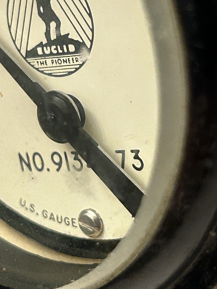 Vintage US Guage EUCLID The Pioneer Panel Lube Oil Gage Rat Hot Rod NO ...