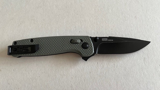 SOG Folding Pocket Knife Terminus XR CRYO D2 Folder 3”OLIVE Handle ...