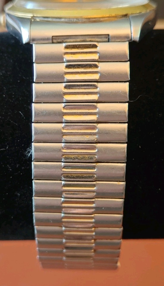 Vintage Mens Phasar By Sears Silver/Gold Tone Quartz Date Watch-New ...