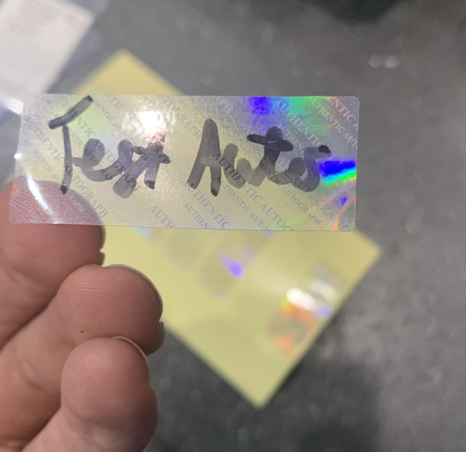 Temp. Out Of Stock: 40 Blank AUTOGRAPH HOLOGRAPHIC LABELS STICKERS ...
