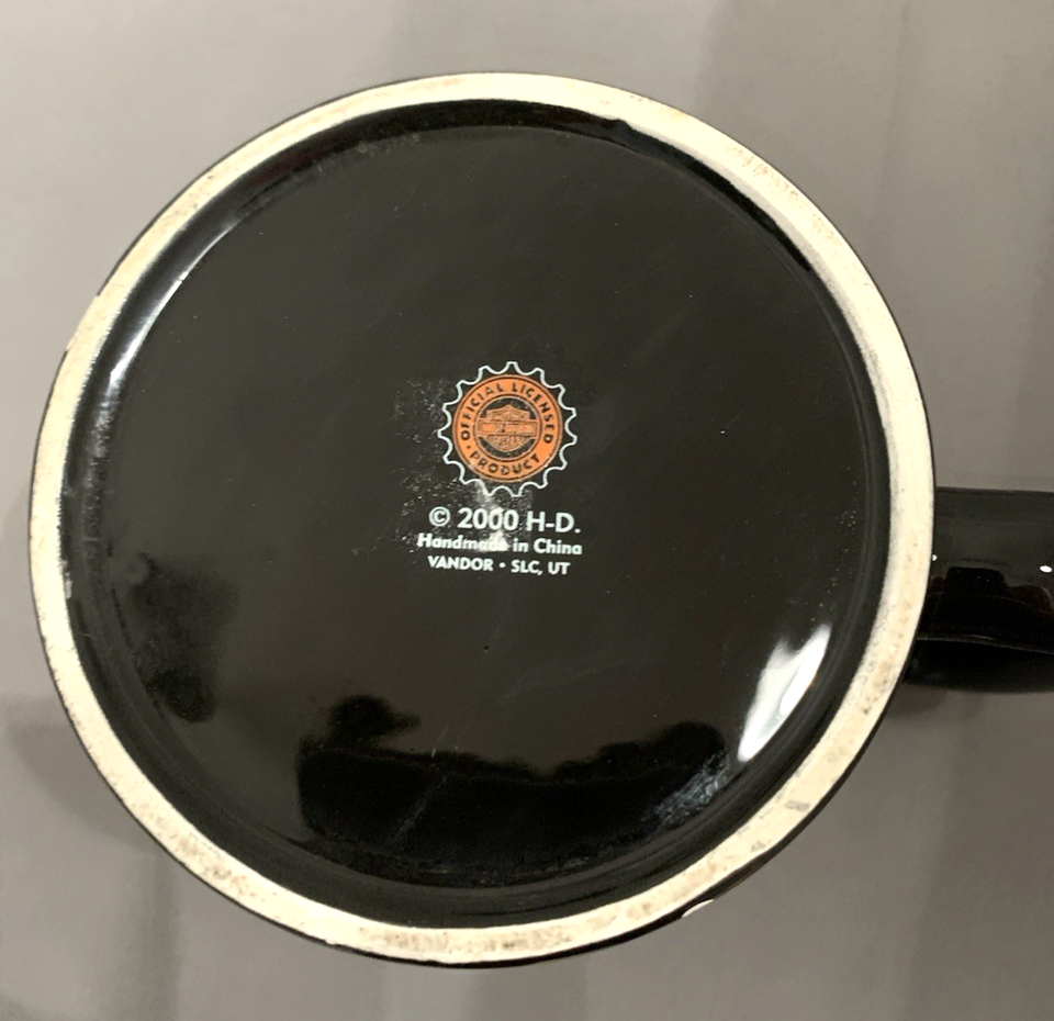Harley Davidson Genuine Oil Can Mug - 18 Oz-Orange Black Drip Embossed ...