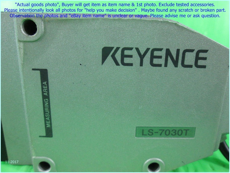 KEYENCE LS-7030R LS-7030T Sensor Head WITHOUT LS-7001 as photo, sn:1042 ...